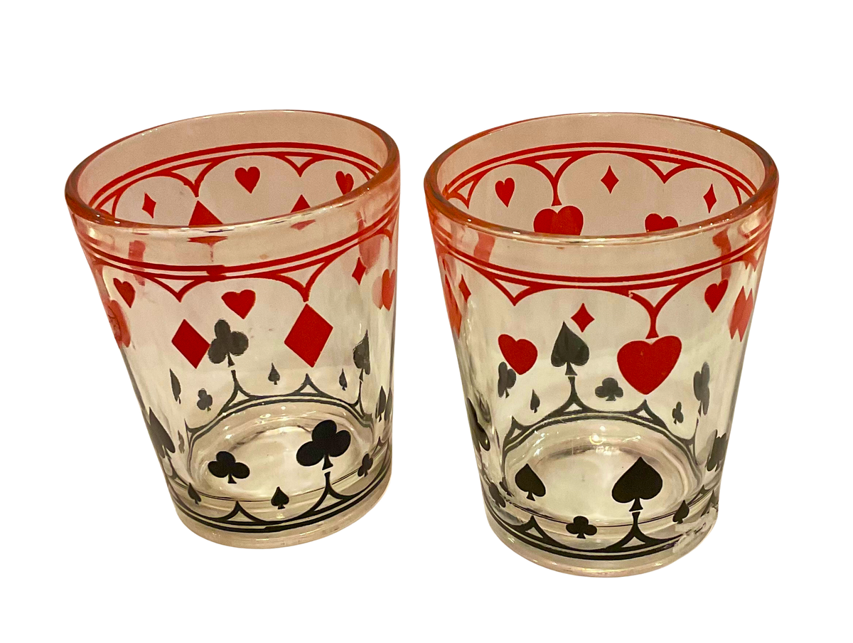 Vintage Playing Card Highball Set | House of Kellogg